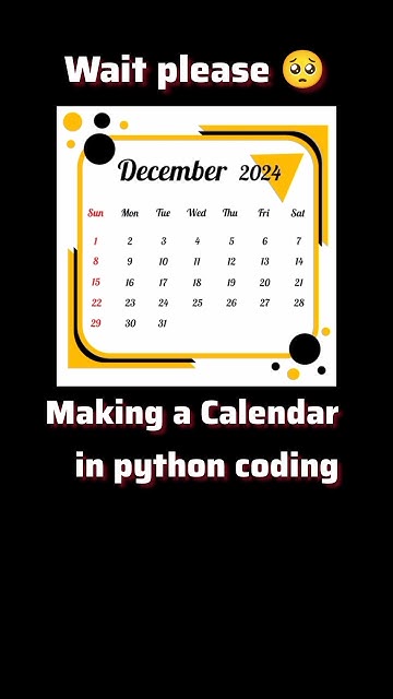 Making a Calendar in python coding | python coding |python Calendar in ...