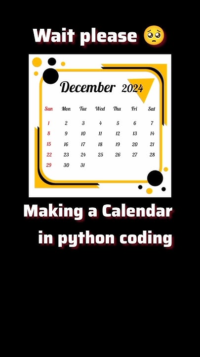 Making a Calendar in python coding | python coding |python Calendar in coding| - YouTube
