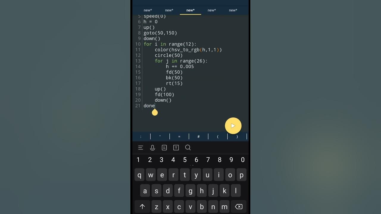Python Turtle Graphic Design😜😜🥰🥰 Python Coding Status 😍😜 Shorts Programming Turtle Python
