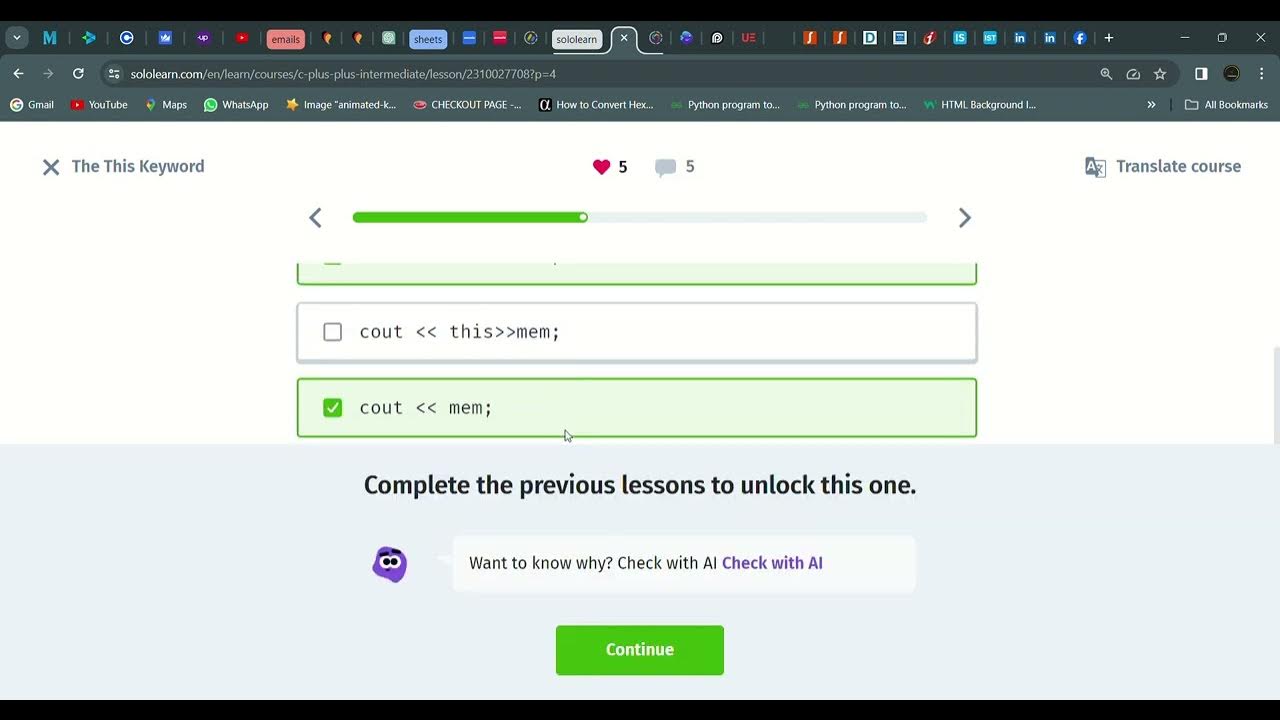 18 The This Keyword C Intermediate Sololearn Youtube
