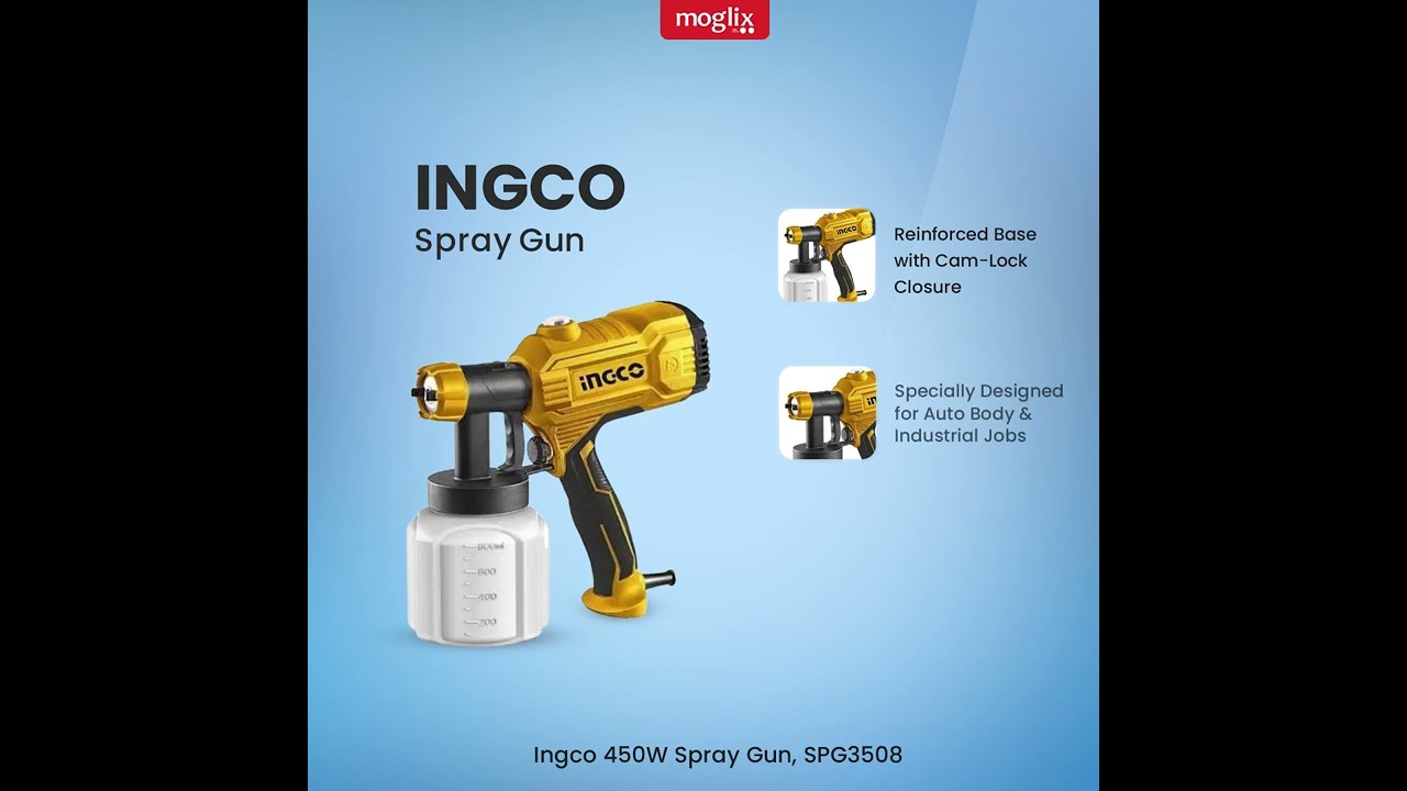 Ingco 450W Spray Gun Precision Painting Tool