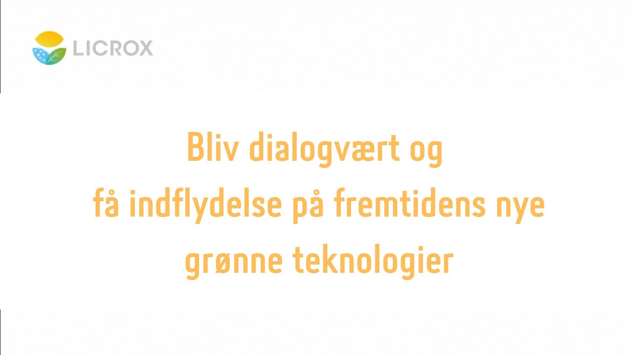 LICROX Bliv dialogvært - YouTube