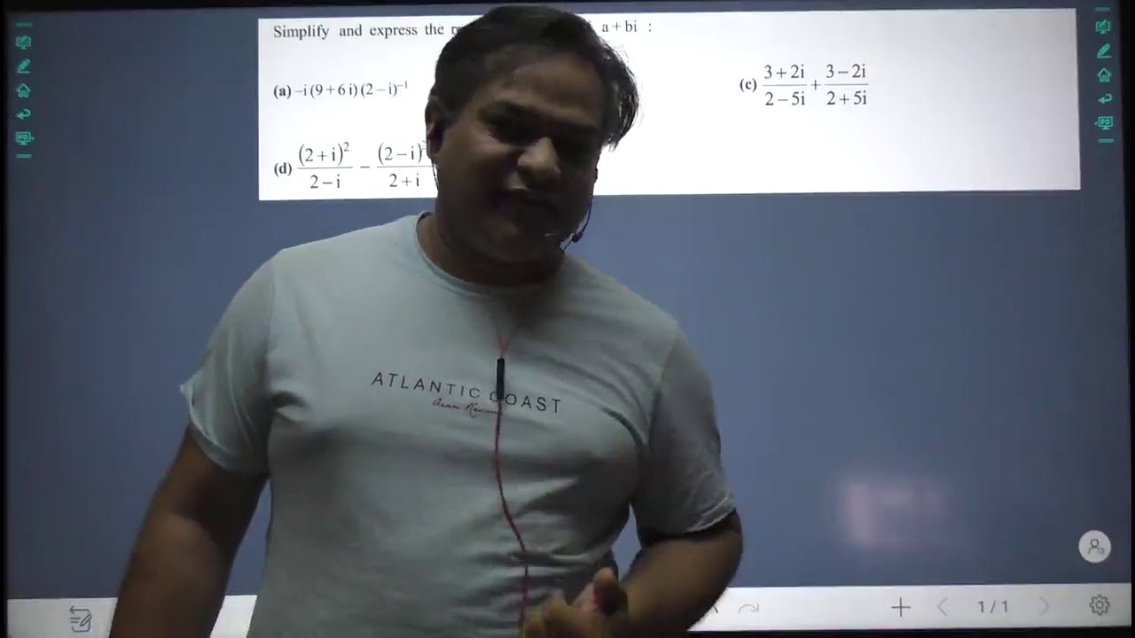 IIT JEE MATHS - COMPLEX NUMBER - LECTURE 2 - ALGEBRA OF COMPLEX NUMBERS ...