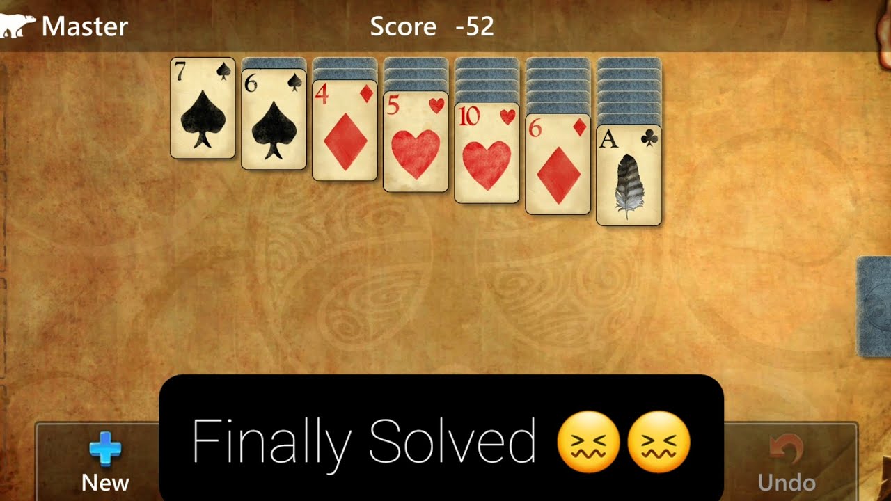 Solitaire Master Difficulty Solved | Playing Solitaire in Mobile - YouTube