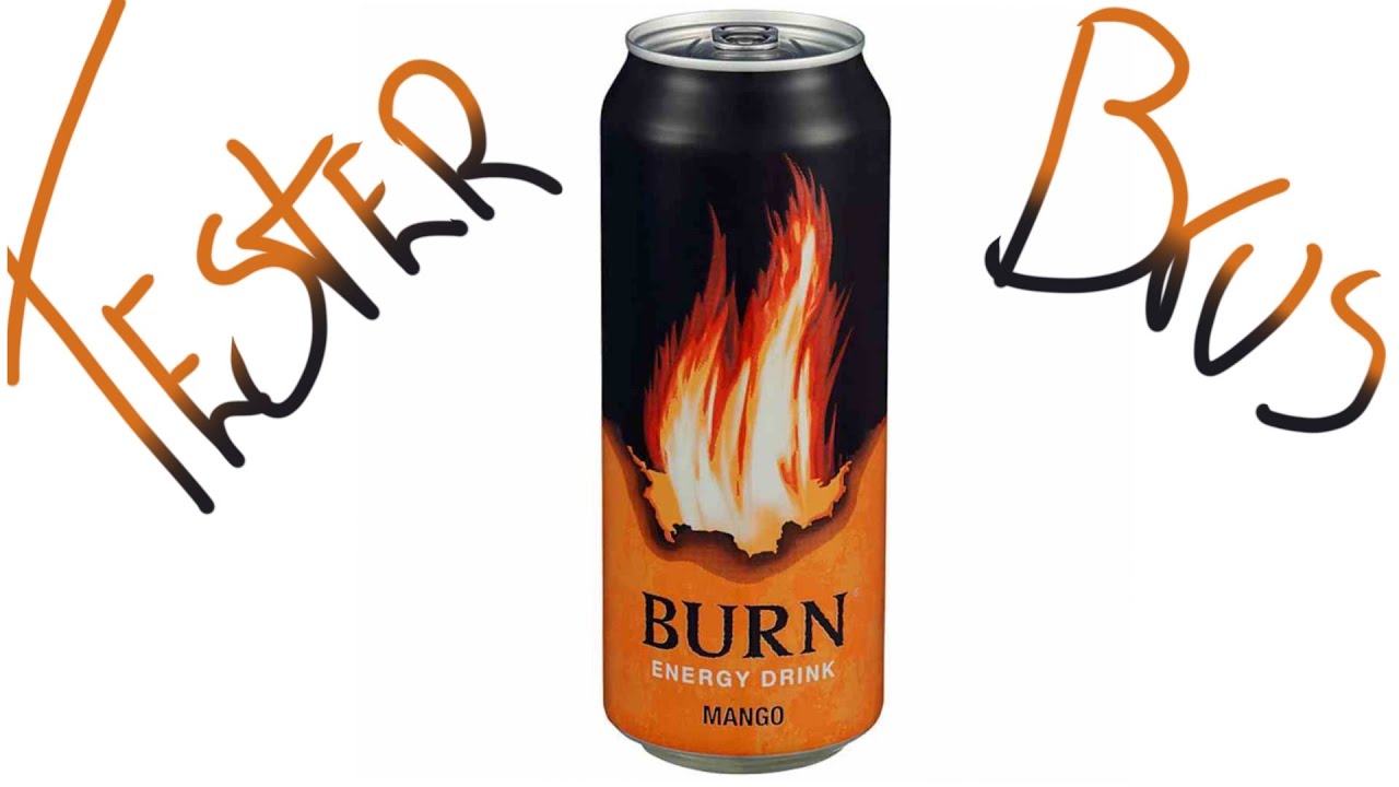 Smaker på burn energi drink med smak av mango - YouTube