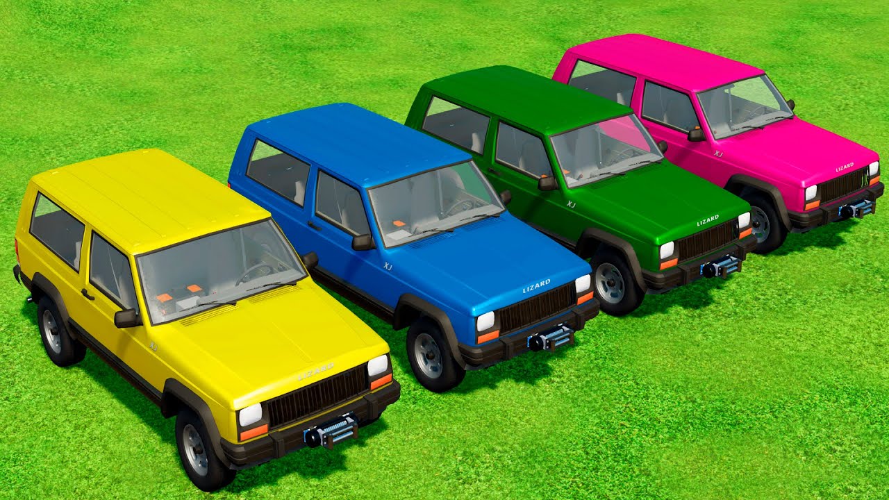 DELIVERY COLOR JEEP LIZARD CARS FARMING SIMULATOR 22 - YouTube