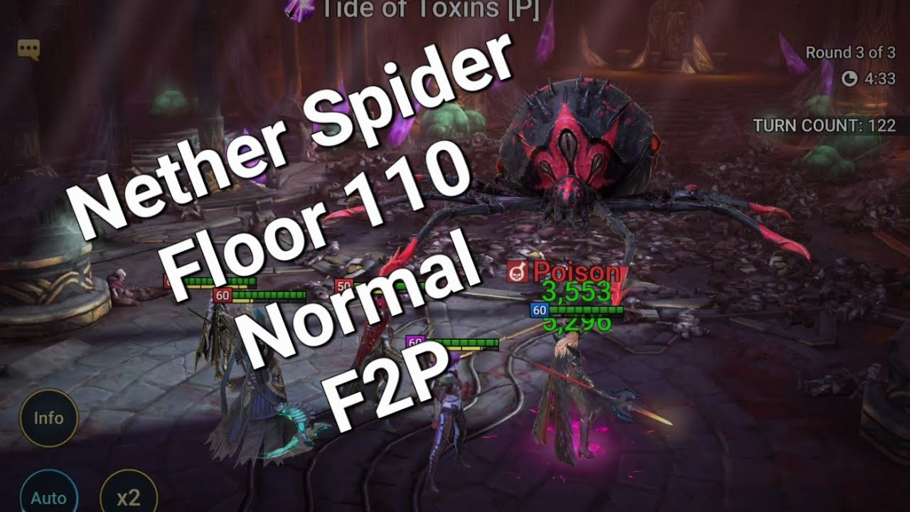 Nether Spider floor 110 Normal F2P ~ Raid Shadow Legends - YouTube