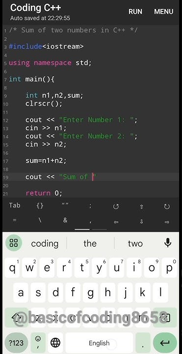 #4 Sum of two numbers in C++ ॥ With User input #basicofcoding#cpp#coding#shorts#trending# ...