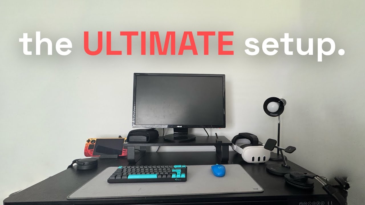 i built the BEST desk setup || FlexiSpot EW8 Standing Desk Showcase ...