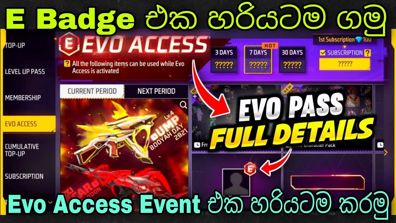 E Badge එක හැමෝටම | How To Get E Badge In Free Fire 2024 | FF Evo ...