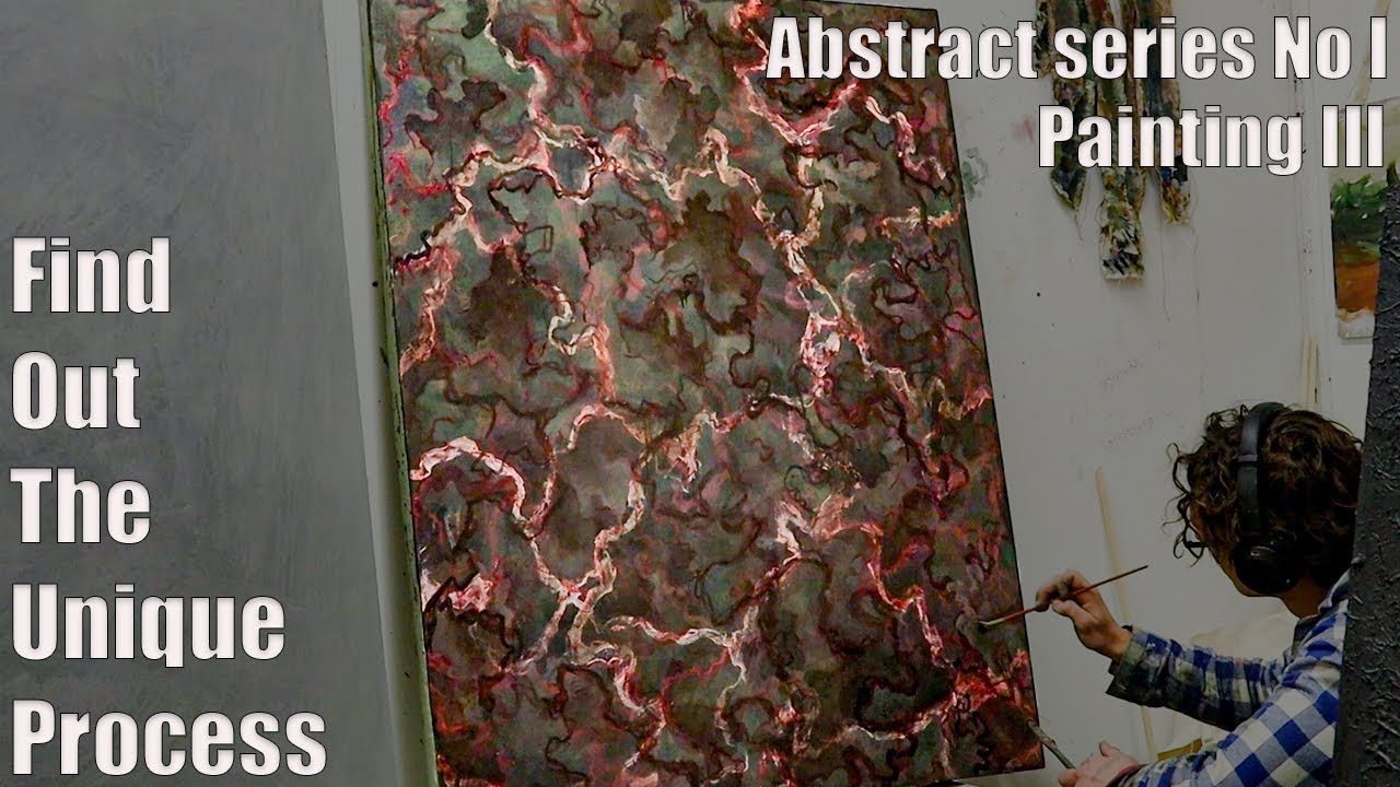 The most satisfying Abstract painting process - YouTube