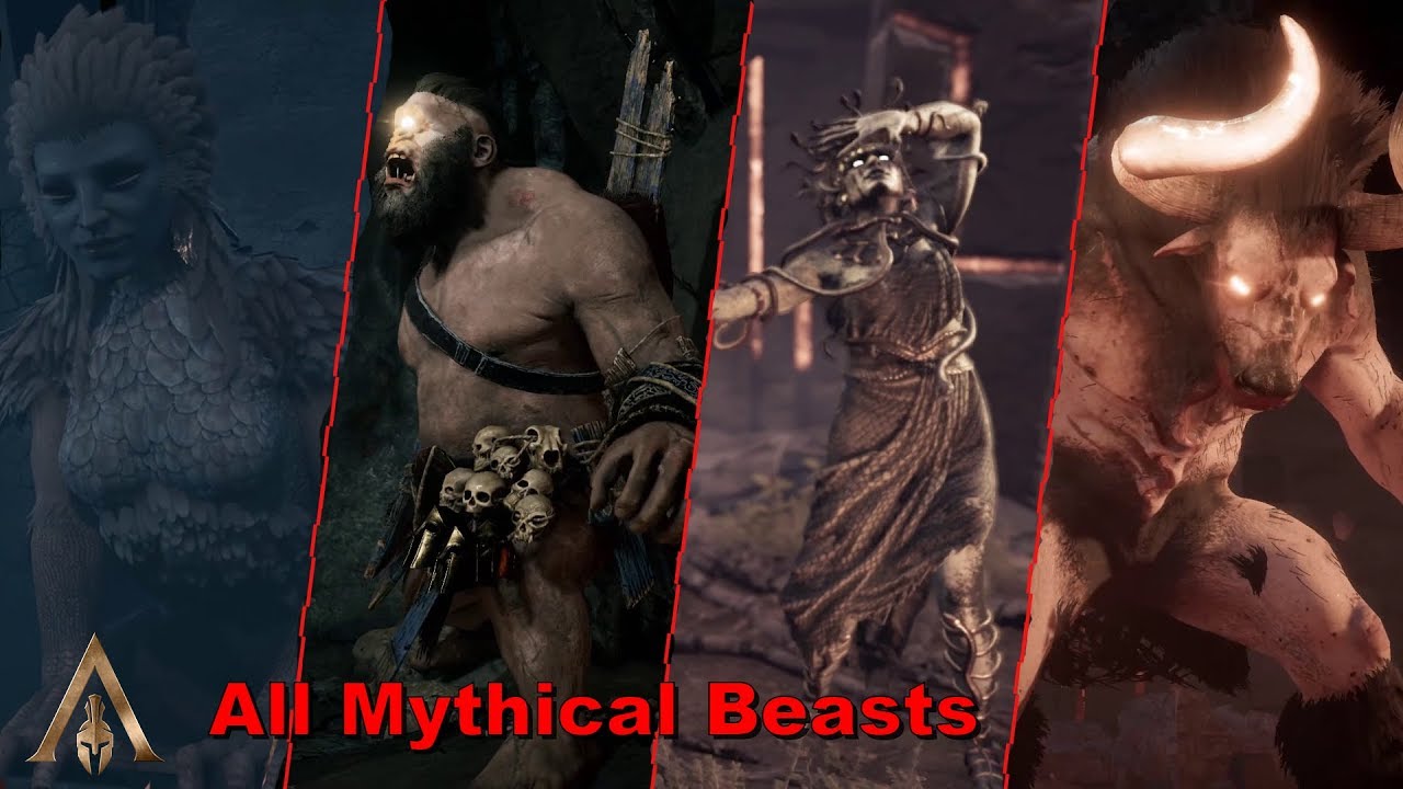 Assassin's Creed Odyssey - All Mythical Beasts - YouTube