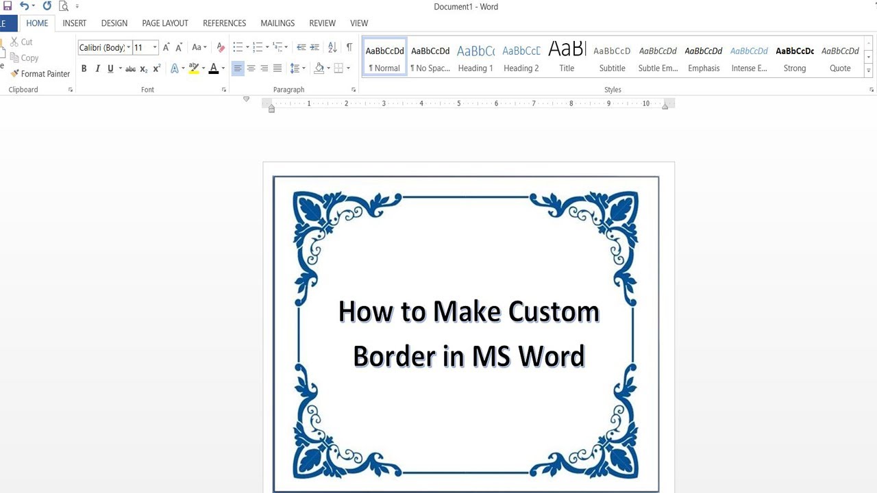 How To Create Own Custom Page Border in Microsoft Word || How To Create ...