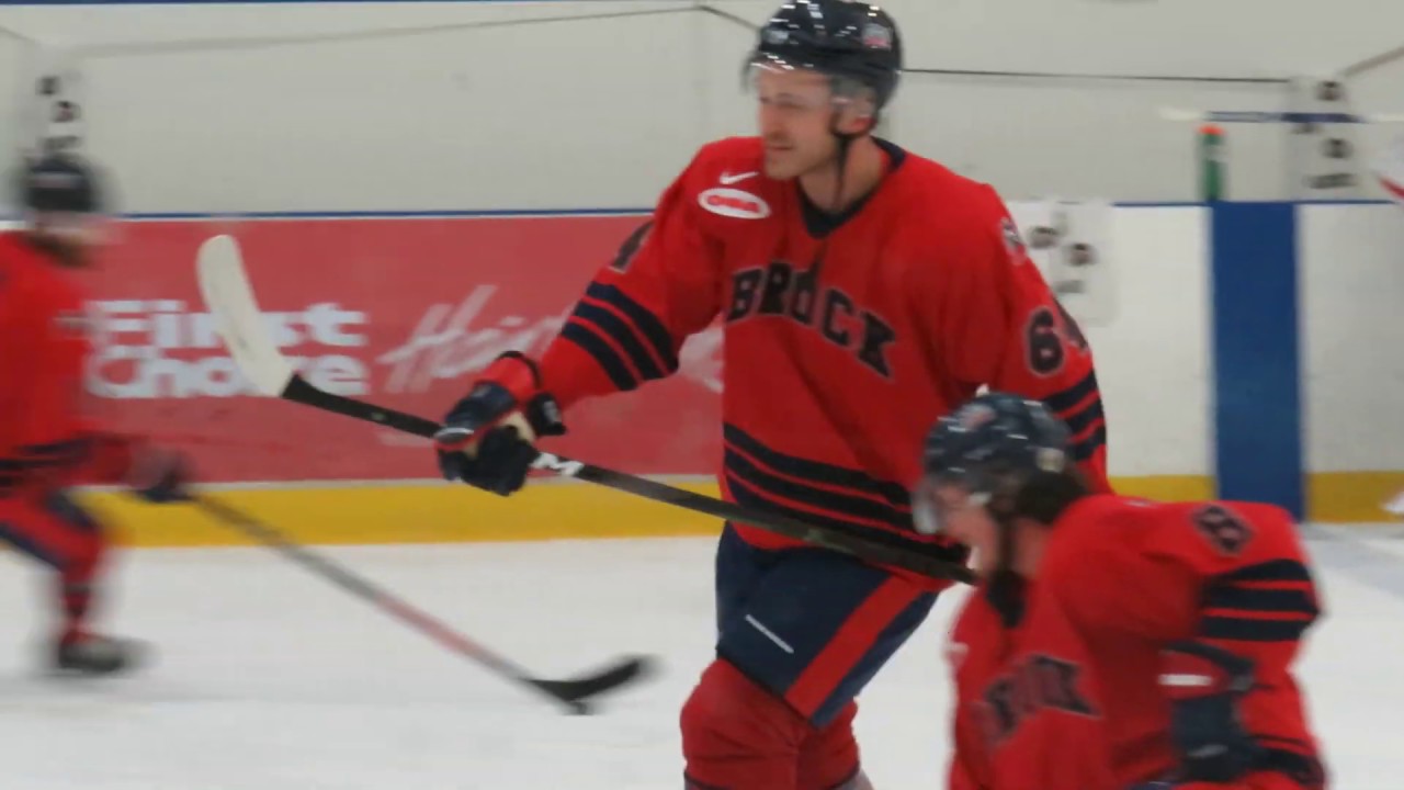 Jordan Maletta's first hockey game in over a year with the Brock Mens ...