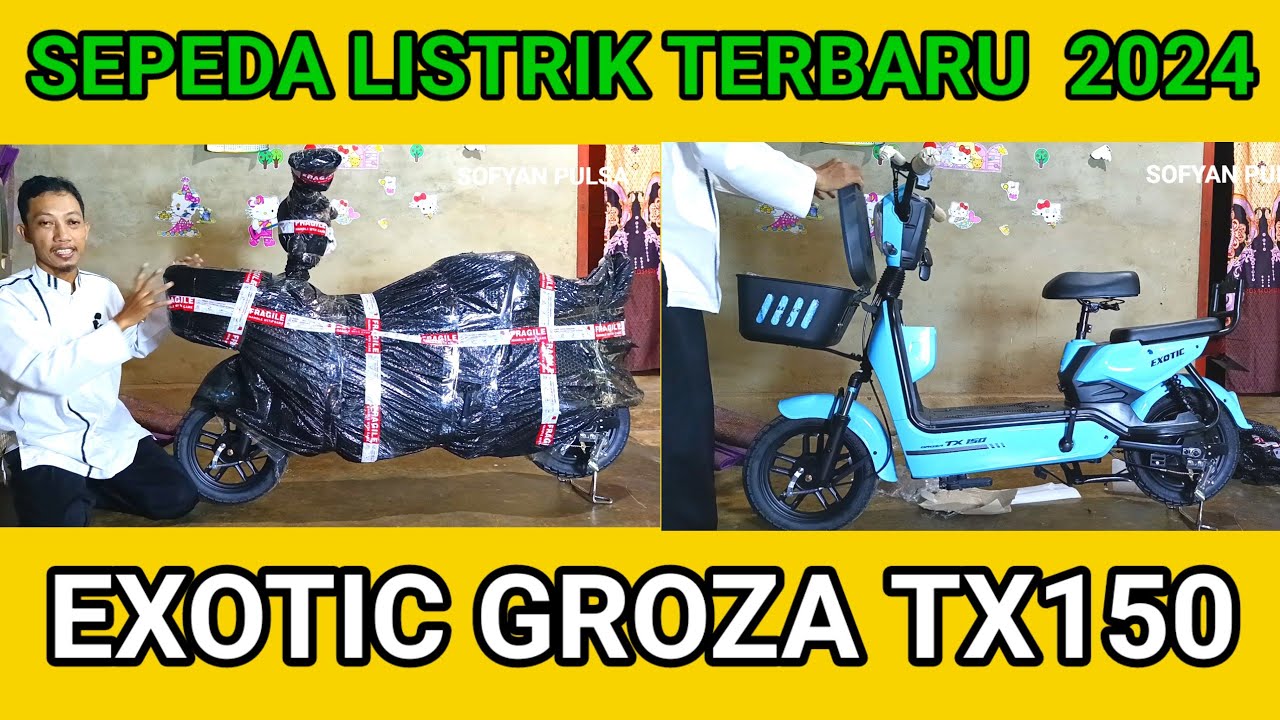 Sepeda Listrik Exotic Groza TX150 Terbaru 2024 - YouTube
