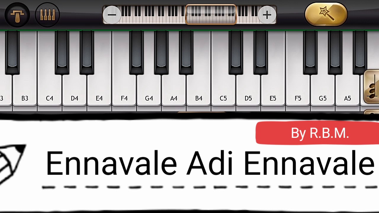 Ennavale Adi Ennavale With Notes In Mobile Piano ( Check Discription ...
