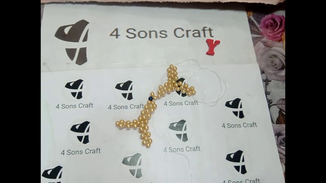 3D Beaded Alphabet Y Tutorial - YouTube