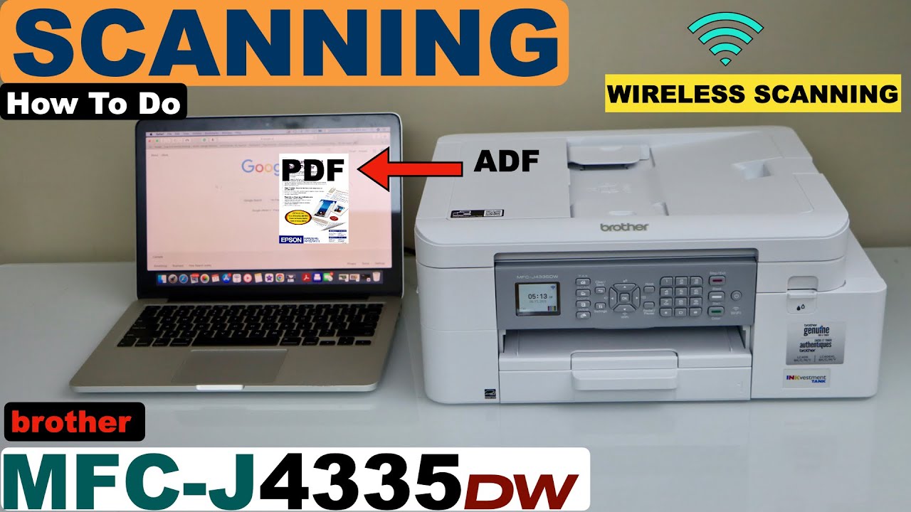 Brother MFC-J4335 Scanning ADF to PDF ! - YouTube