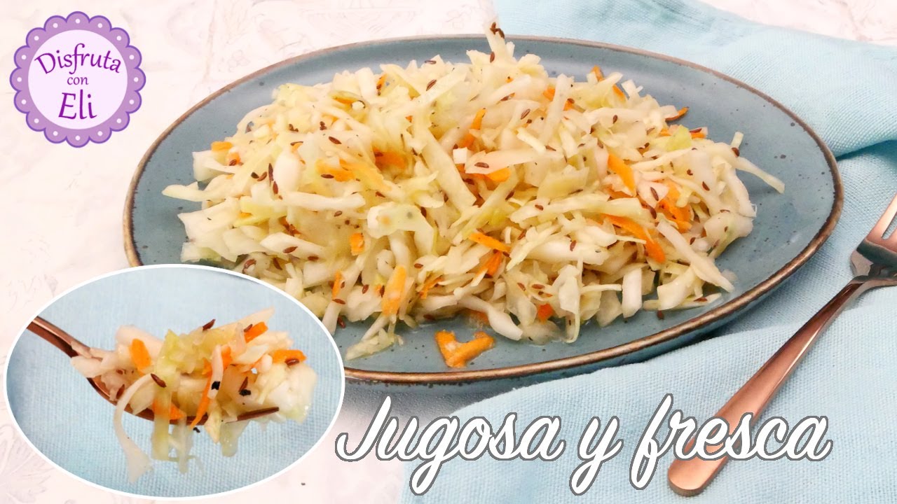 Ensalada alemana de col con zanahoria / súper fresca y jugosa ...