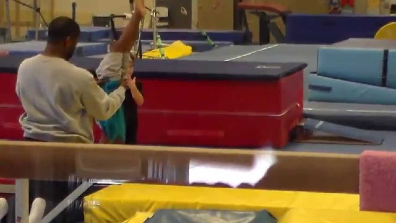 Boys Gymnastics Handstand Flat Back - YouTube
