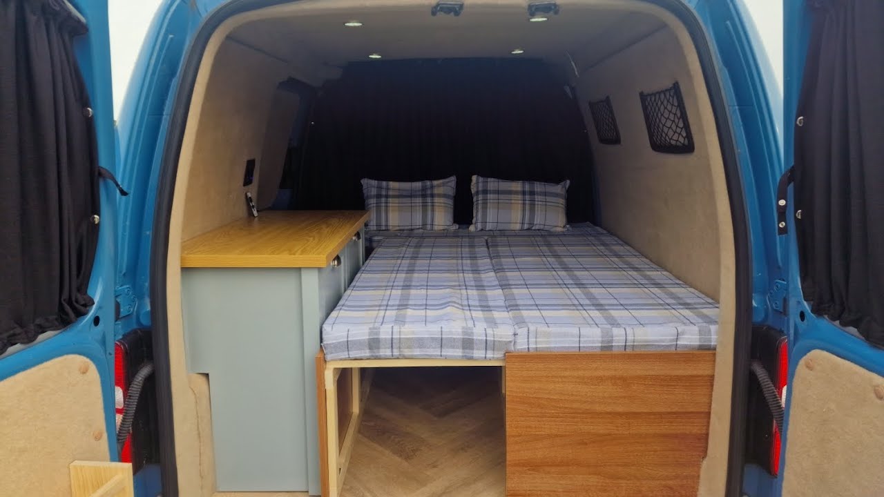 VW Caddy Campervan Conversion Build Part 2 *Finished* - YouTube