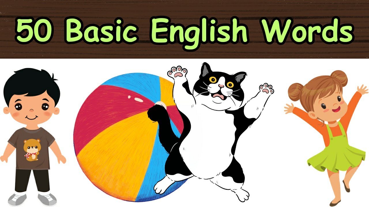 Easy English Words | Basic English vocabulary for kids | English ...