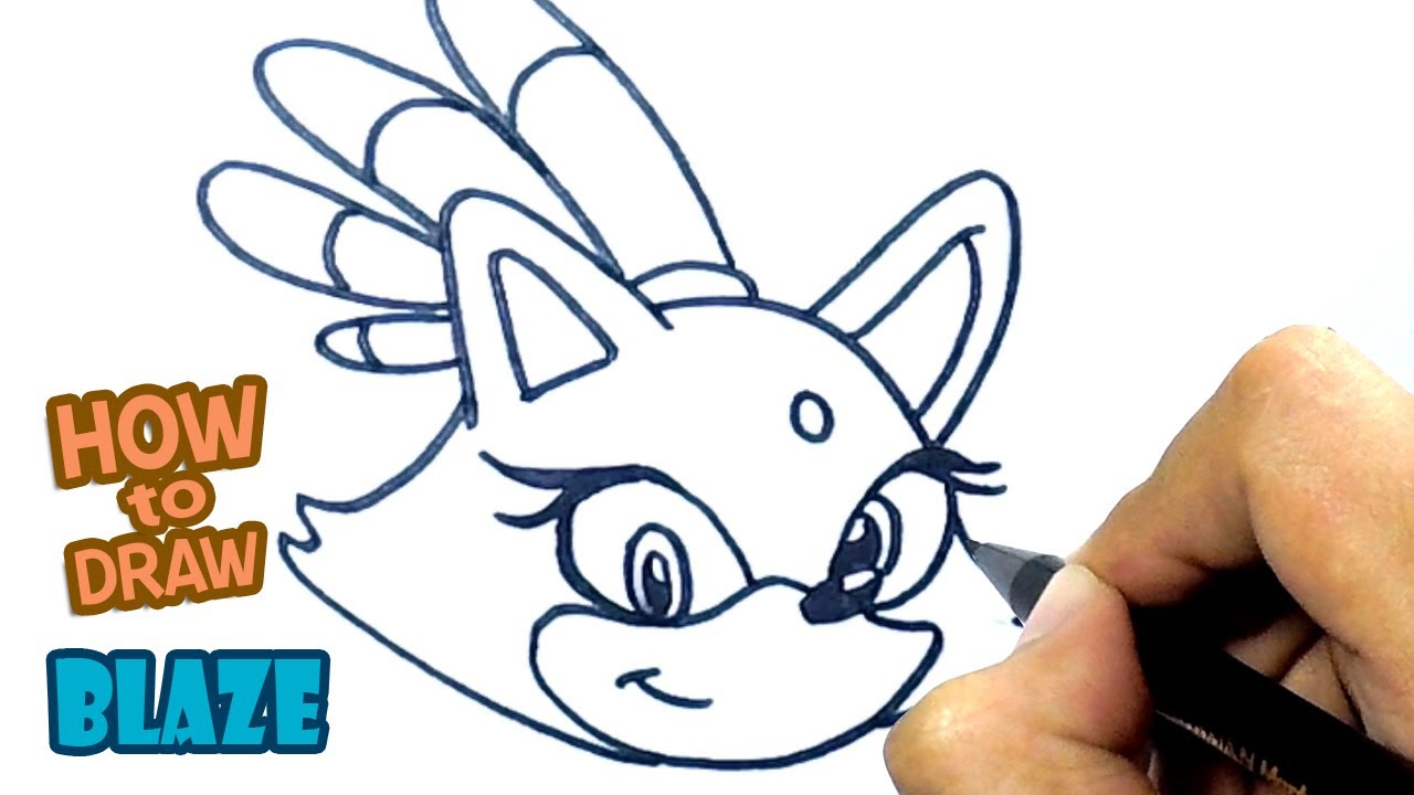 How to Draw Blaze | Drawing Sonic The Hedgehog - YouTube