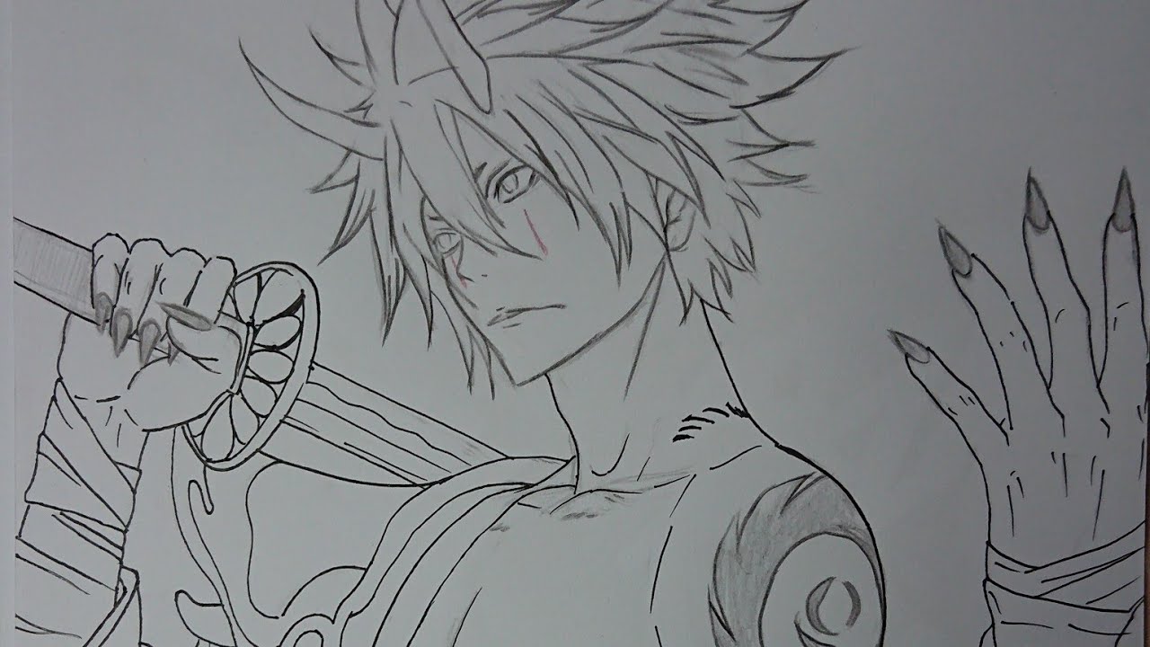 Drawing Benimaru [ Tensei Shirata Slime Datta Ken ] | How To Draw - YouTube