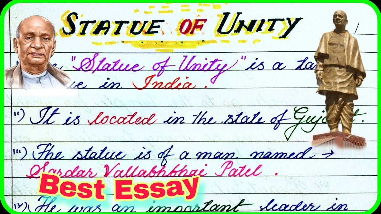 10 lines on Statue of Unity | Statue of Unity essay in English | Essay ...