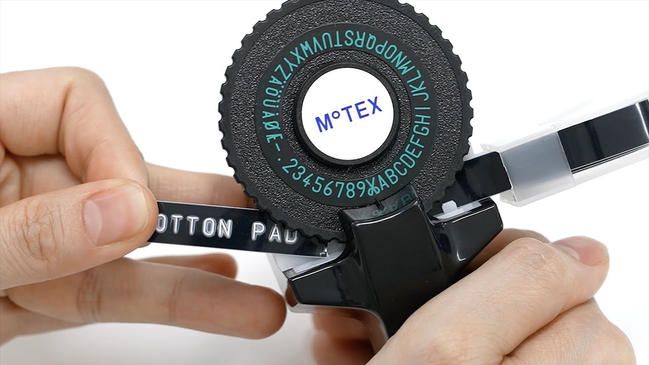 MOTEX 모텍스 엠보싱 라벨메이커 또각이 E-101 GUIDE - YouTube