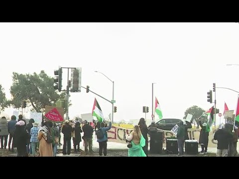 Arrests made during Israel protest at Travis Air Force Base - YouTube