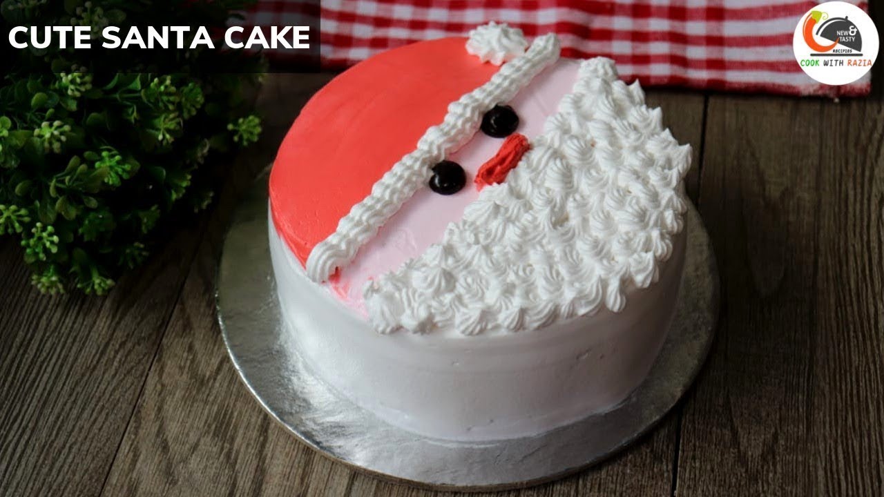 Cute Christmas Special Santa Cake Recipe। सैंटा केक रेसिपी। Cake Recipe ...