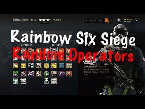 Random Operator Challenge! (Rainbow Six Siege) - YouTube