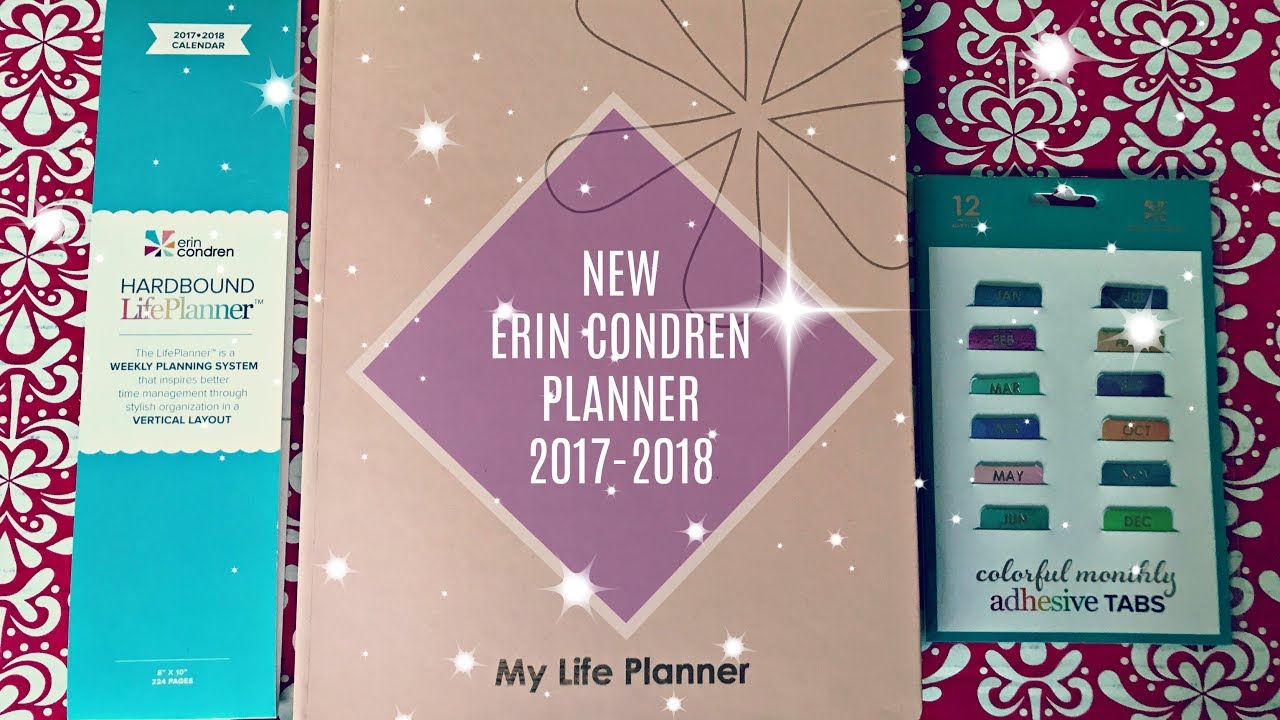 NEW ERIN CONDREN PLANNER 2017 - 2018 VERTICAL LAYOUT - YouTube