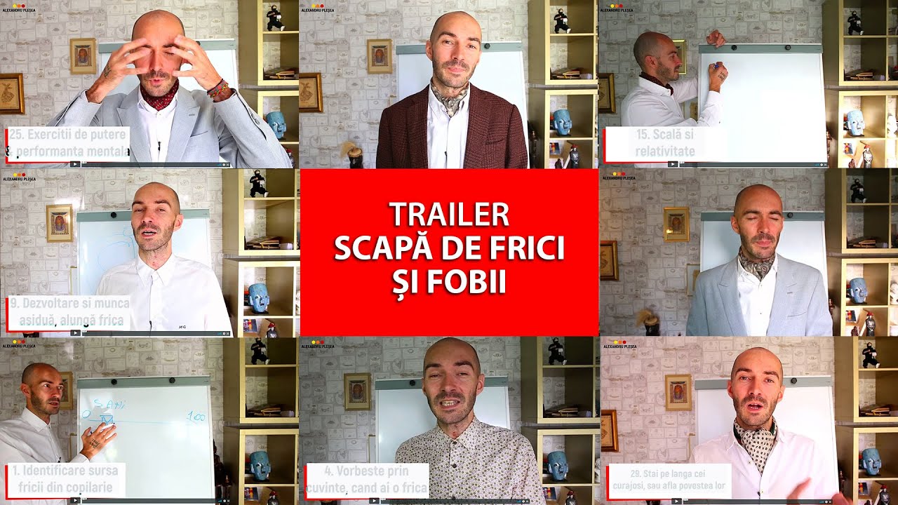 30 Exercitii pentru Eliminare Frica si Fobii - Trailer: Curs Intensiv ...