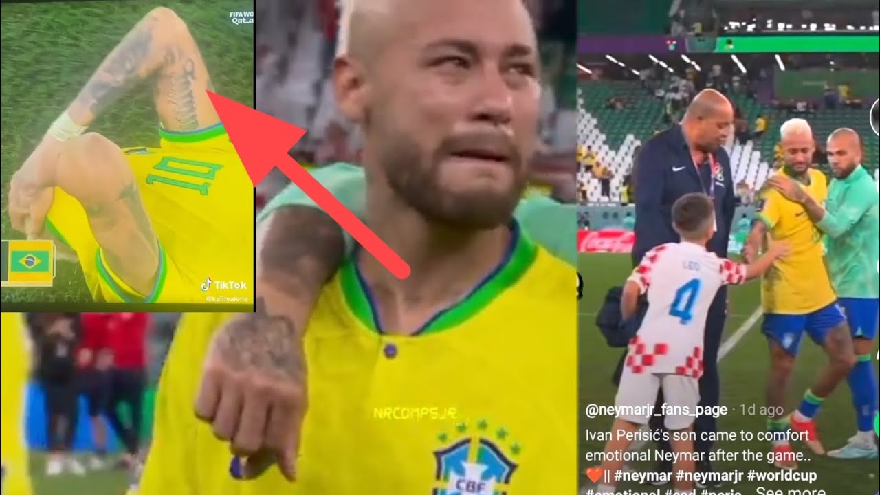 Neymar jr world cup sad moment 😭 Neymar crying world cup 2022 TikTok ...