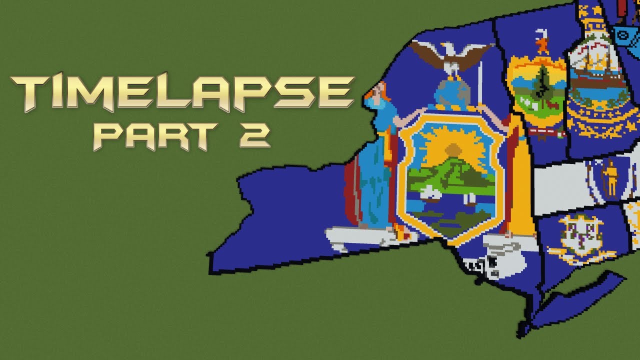 New York - Minecraft US State Flag Map [Part 2] - YouTube