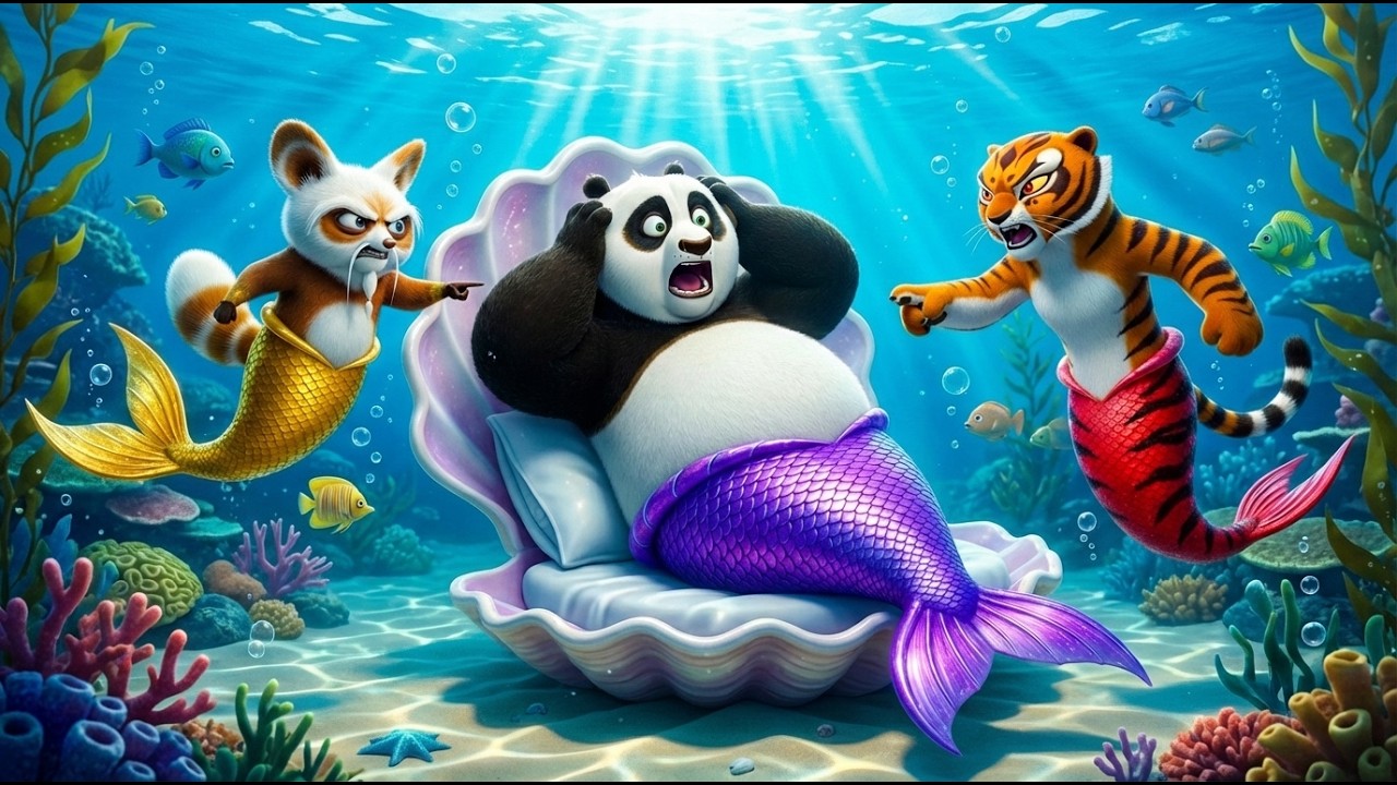 Po the Mermaid! 🧜😂 Tigress & Shifu’s Underwater Adventure | KUNG FU ...