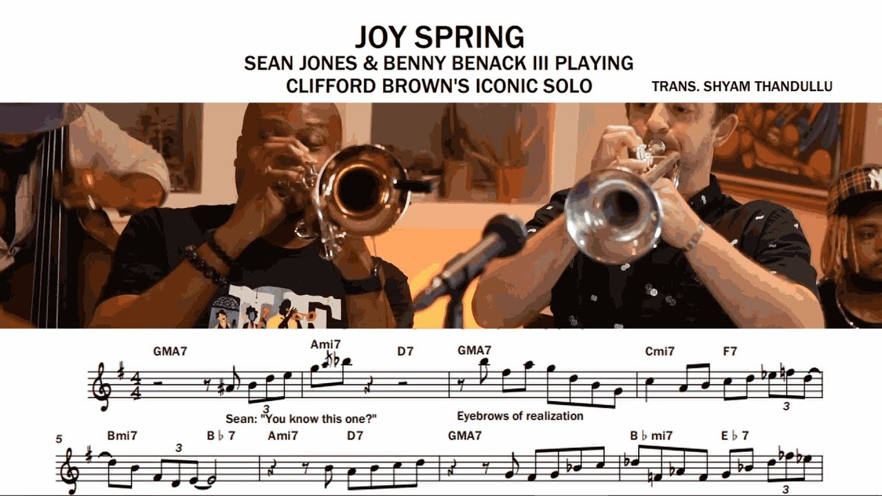Clifford Brown's Spirit Is Still Alive! || Sean Jones and Benny Benack III on "Joy Spring" - YouTube