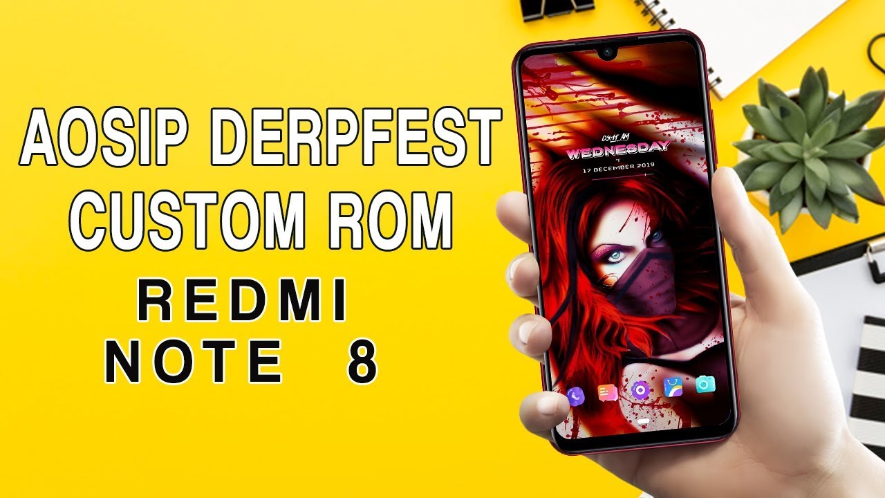 CUSTOMIZE Redmi Note 8 With AOSIP DERPFEST Custom ROM - YouTube