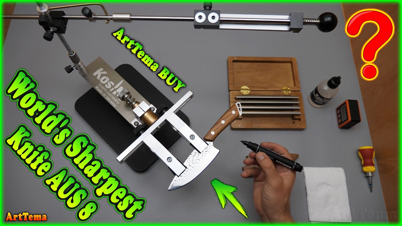 World's Sharpest Kitchen Knife! Razor Sharp! CBN sharpening stones ...