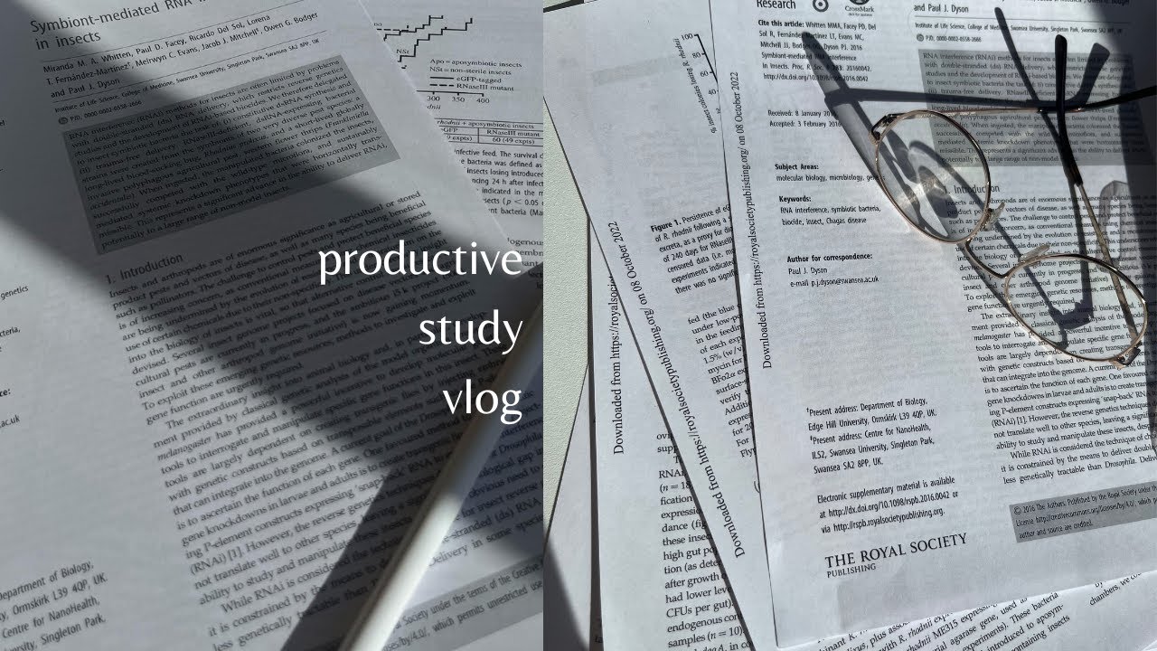 STUDY VLOG | productive and busy study week + mini grwm | pre med ...