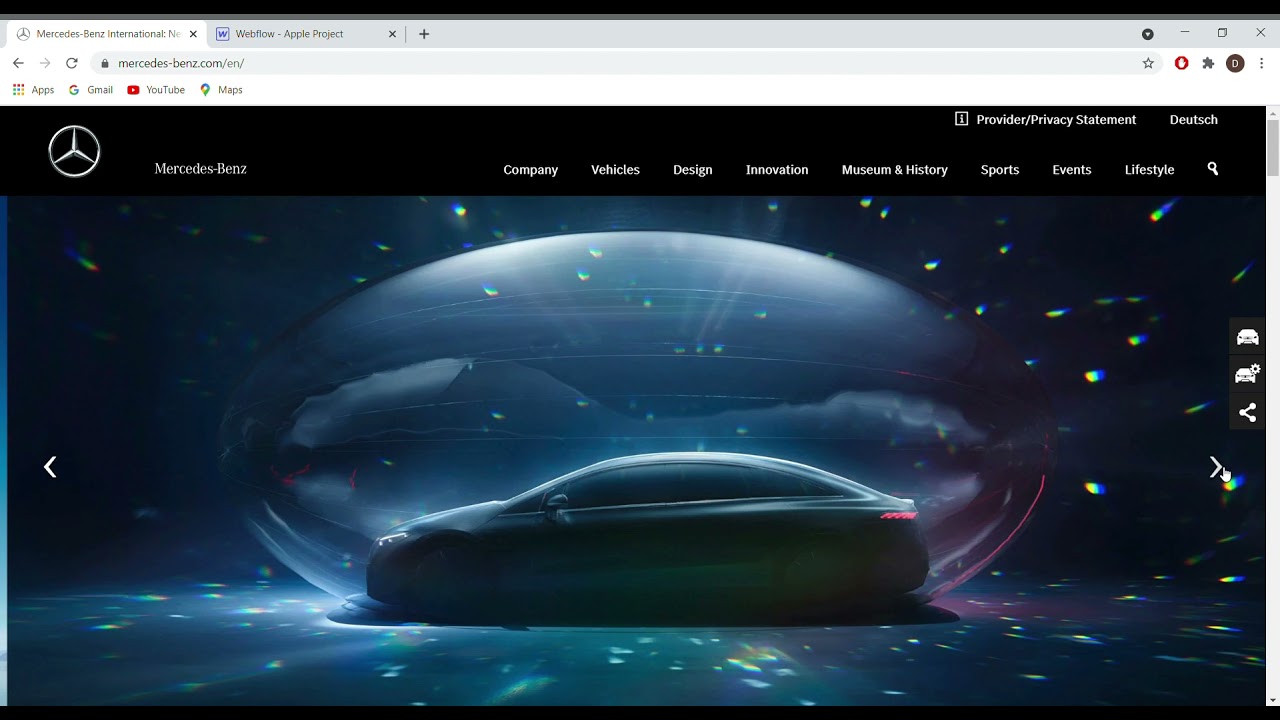 RECREATED MERCEDES WEBSITE WITH WEBFLOW - YouTube
