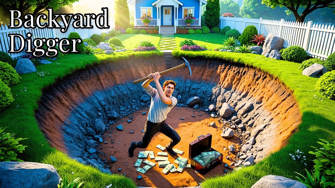 Backyard Digger Gameplay - Caves Precious Metals Gems and More While ...