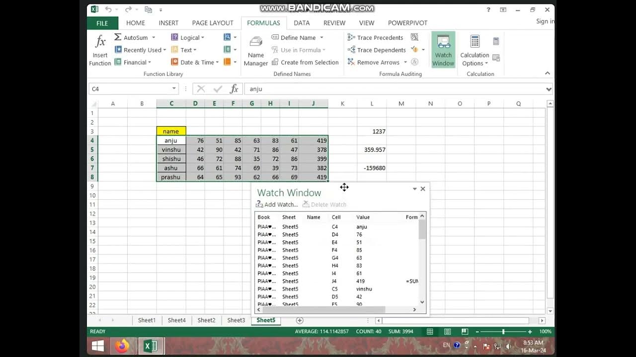 8:30 TO 9:00 AM CALCULATION GROUP IN FORMULA TAB IN MS EXCEL PART-2 BY PRIYA SHARMA (16/03/2024 ...