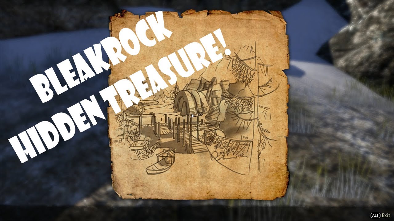 Elder Scrolls Online: HIDDEN Bleakrock Treasure Location: Bleakrock CE ...