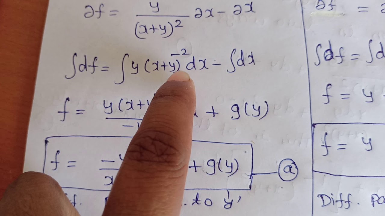 Solve an exact differential equation in two way - Solved problem ...