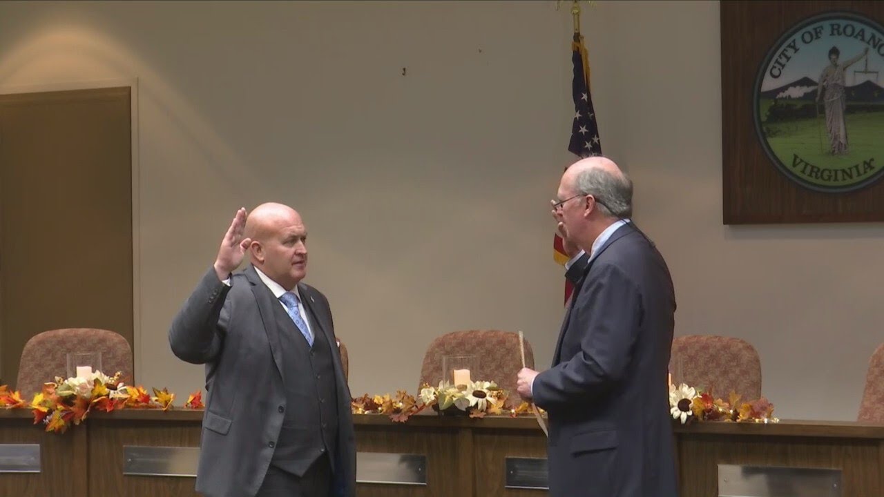 Swearing-In Ceremony of Scott Booth as Roanoke Chief of Police - YouTube