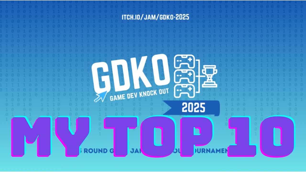 My Top 10 games of GDKO round 1 Game Jam! - YouTube