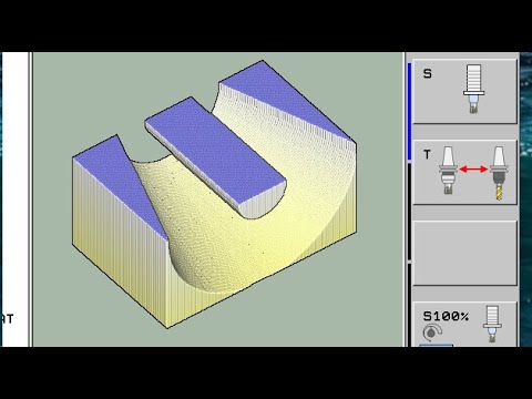 HeidenHain. Macro. Cone slot milling G19. CNC practicum. Part 1. 077 ...